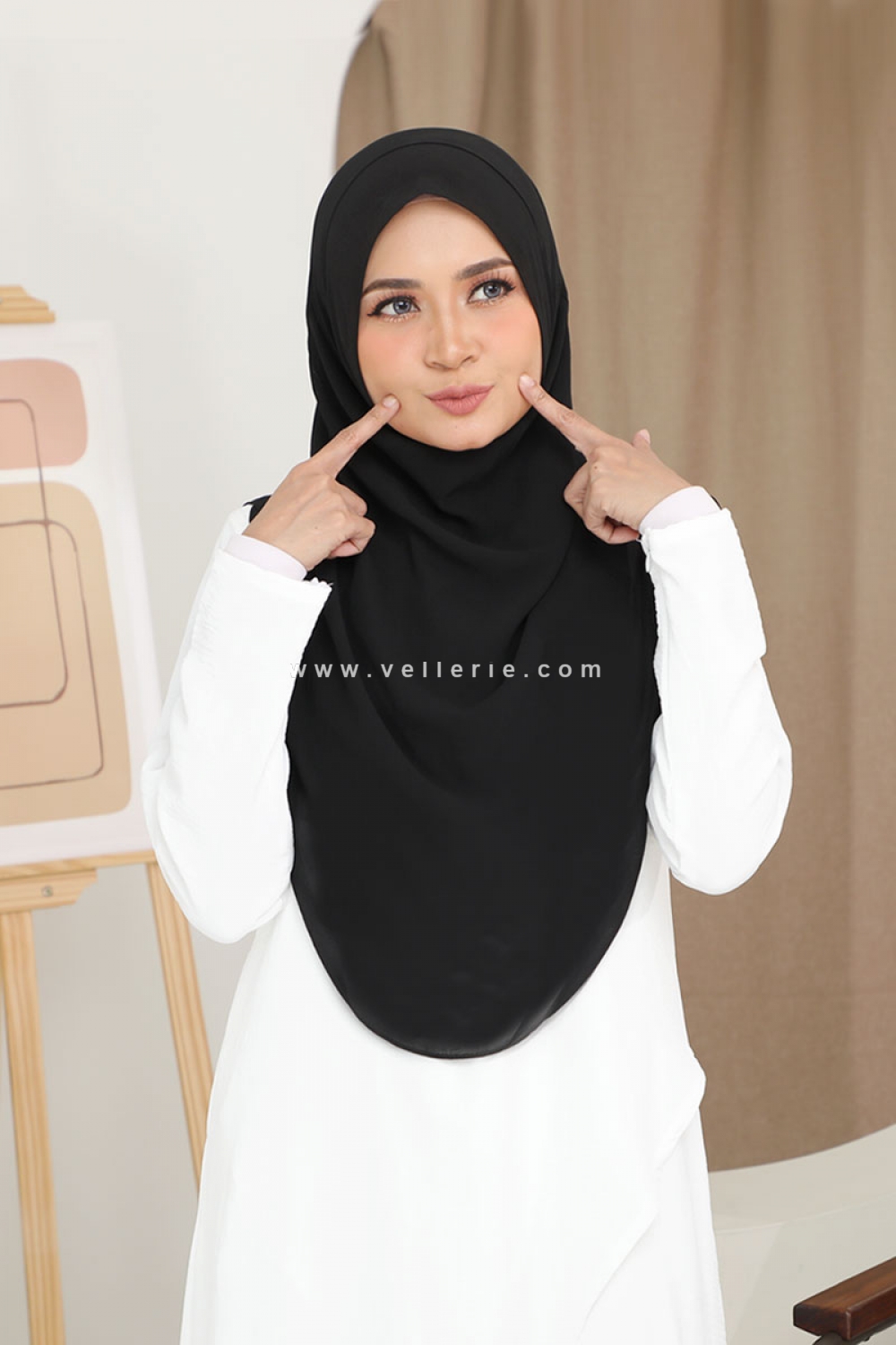 Tudung Instant AILEEN - AL01 - Black
