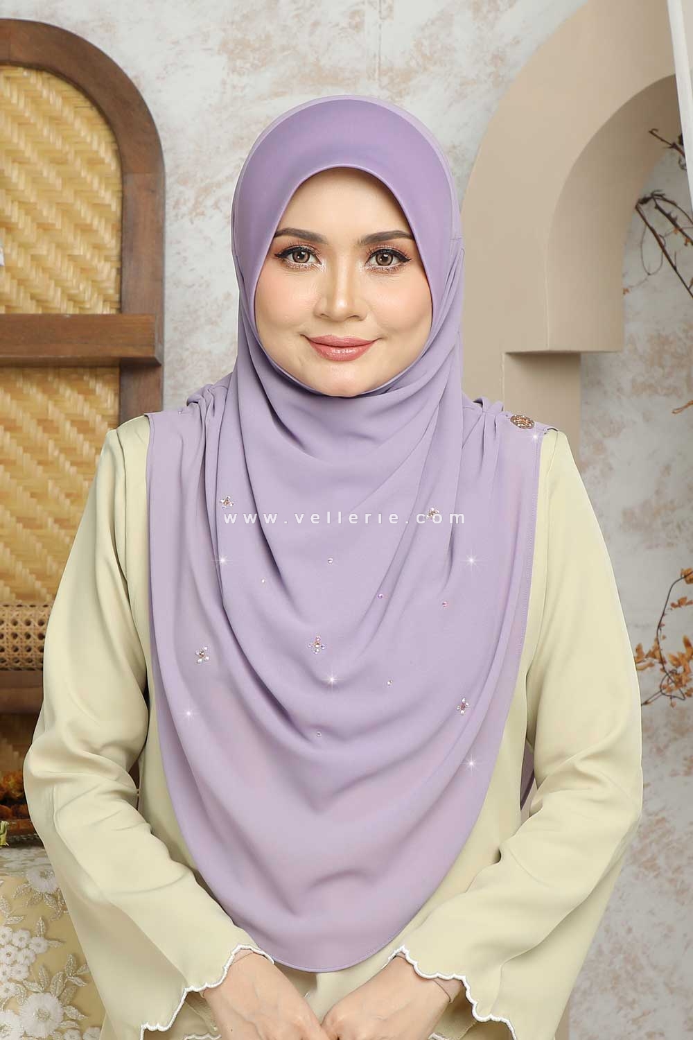 Tudung Sarung Instant Premium Chiffon Aileen Luxe - ALX21B Lavender ...